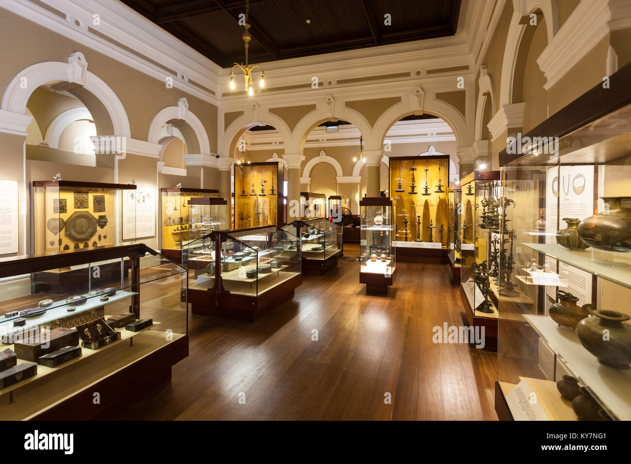 COLOMBO, SRI LANKA - FEBRUARY 27, 2017: Exhibits inside the National ...