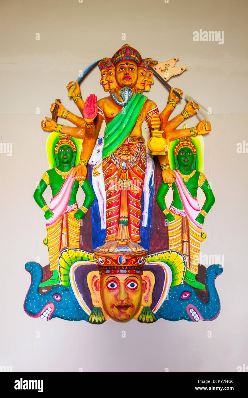 COLOMBO, SRI LANKA - FEBRUARY 27, 2017: Exhibits inside the National ...