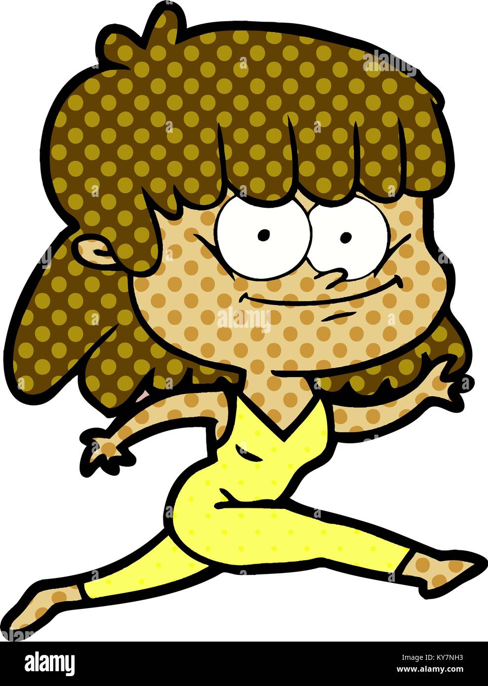 Cartoon Girl Smiling Stock Vector Image And Art Alamy