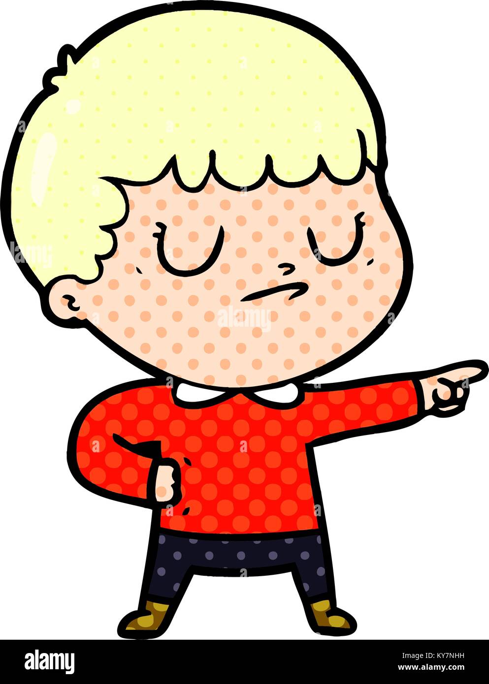 cartoon grumpy boy Stock Vector Image & Art - Alamy