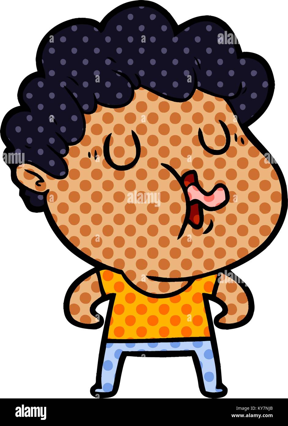 cartoon man pulling face Stock Vector Image & Art - Alamy
