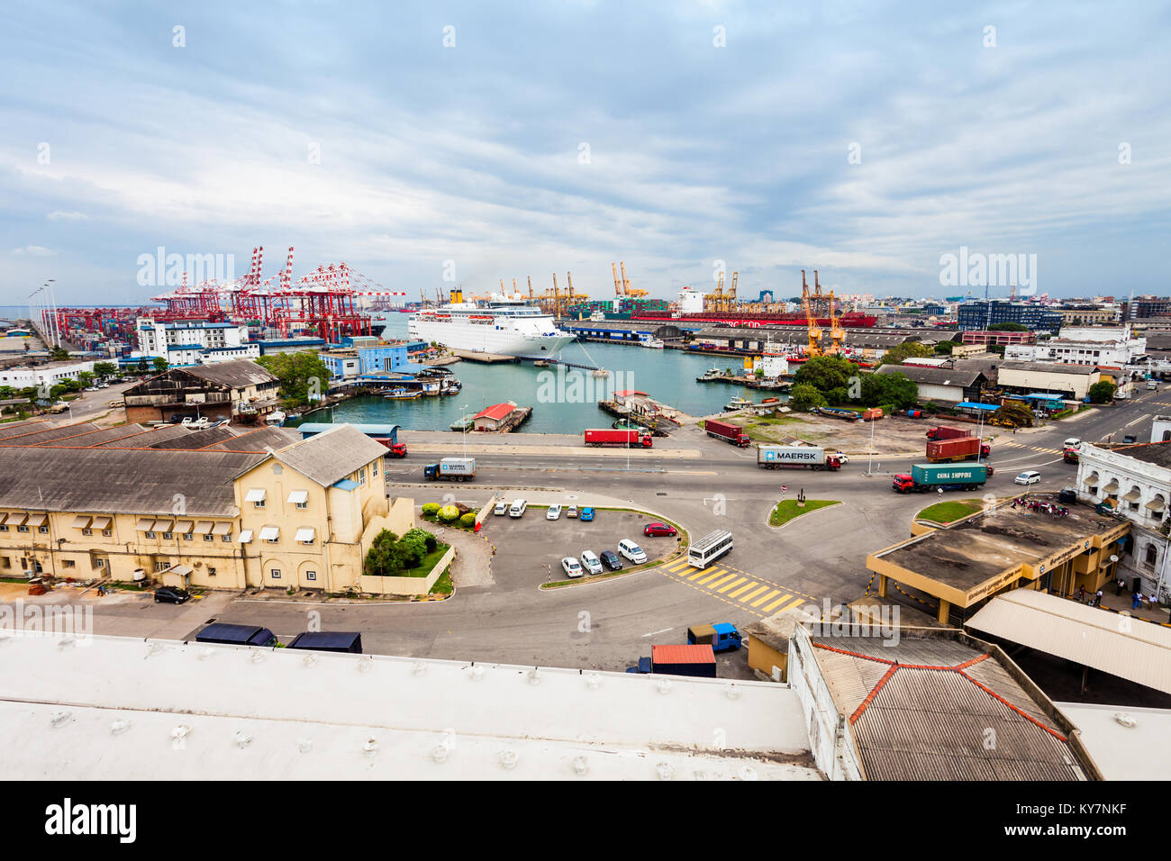 COLOMBO, SRI LANKA - FEBRUARY 28, 2017: The Port of Colombo is the ...