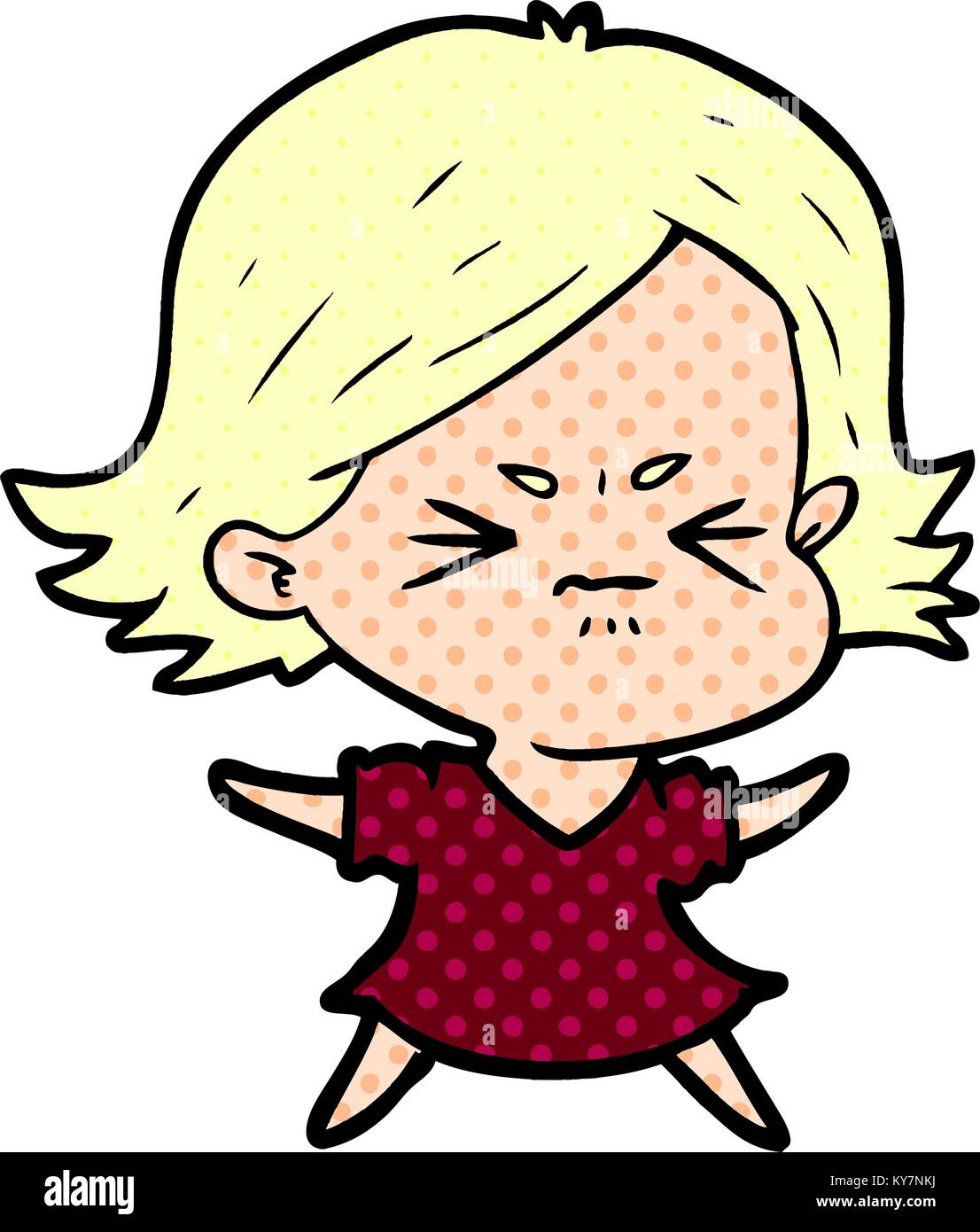 cartoon angry woman Stock Vector Image & Art - Alamy
