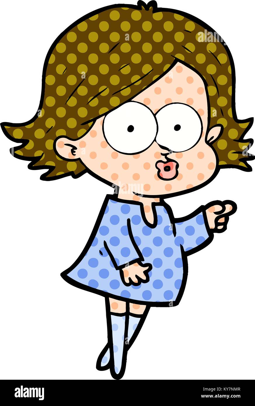 cartoon girl pouting Stock Vector Image & Art - Alamy