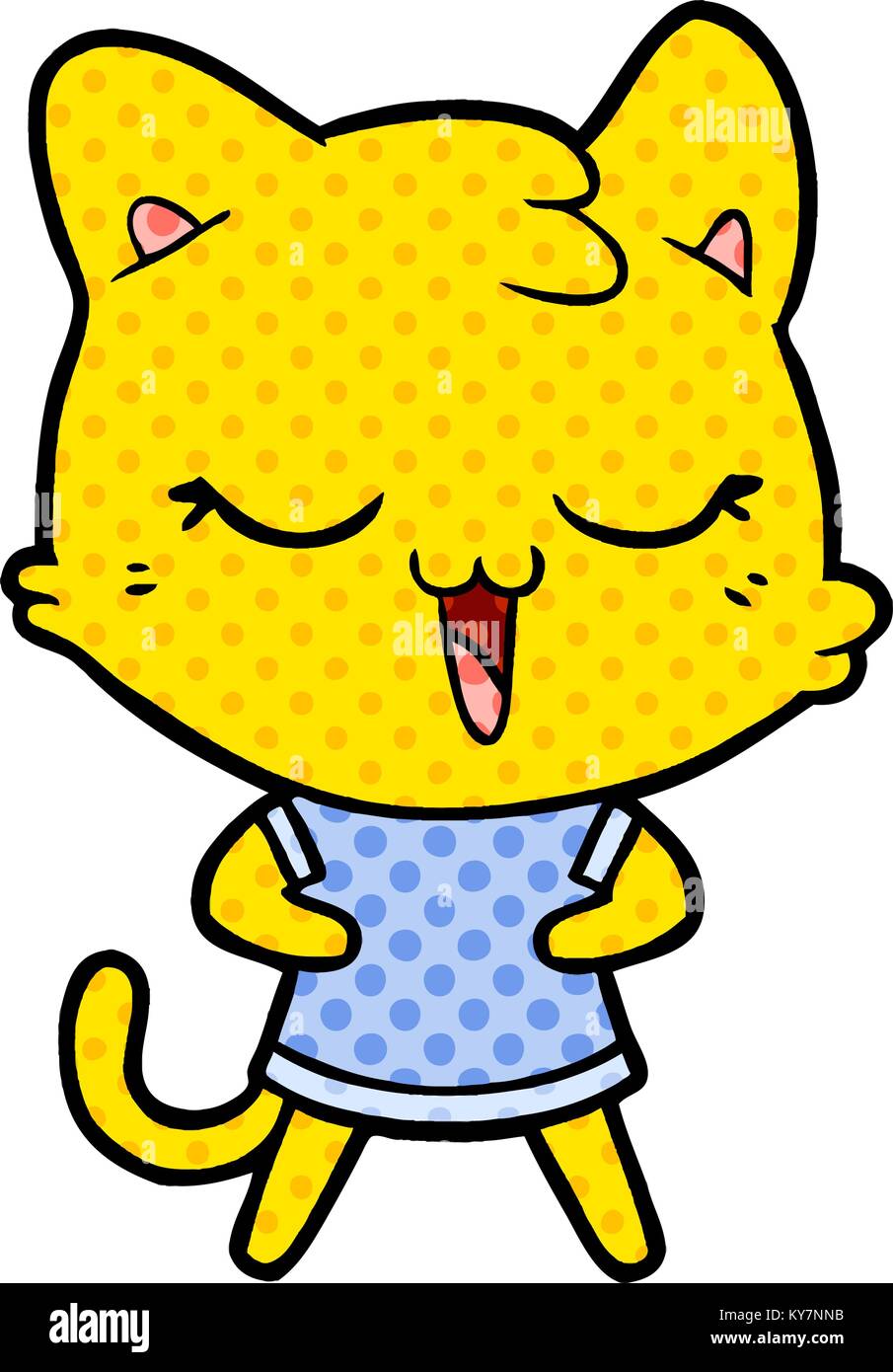happy cartoon cat Stock Vector Image & Art - Alamy