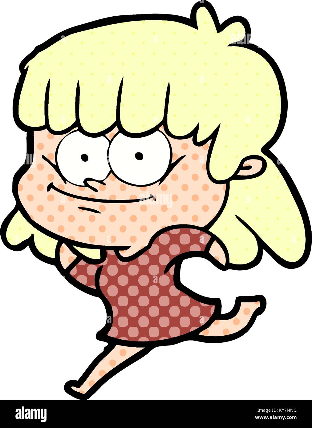 cartoon smiling woman Stock Vector Image & Art - Alamy