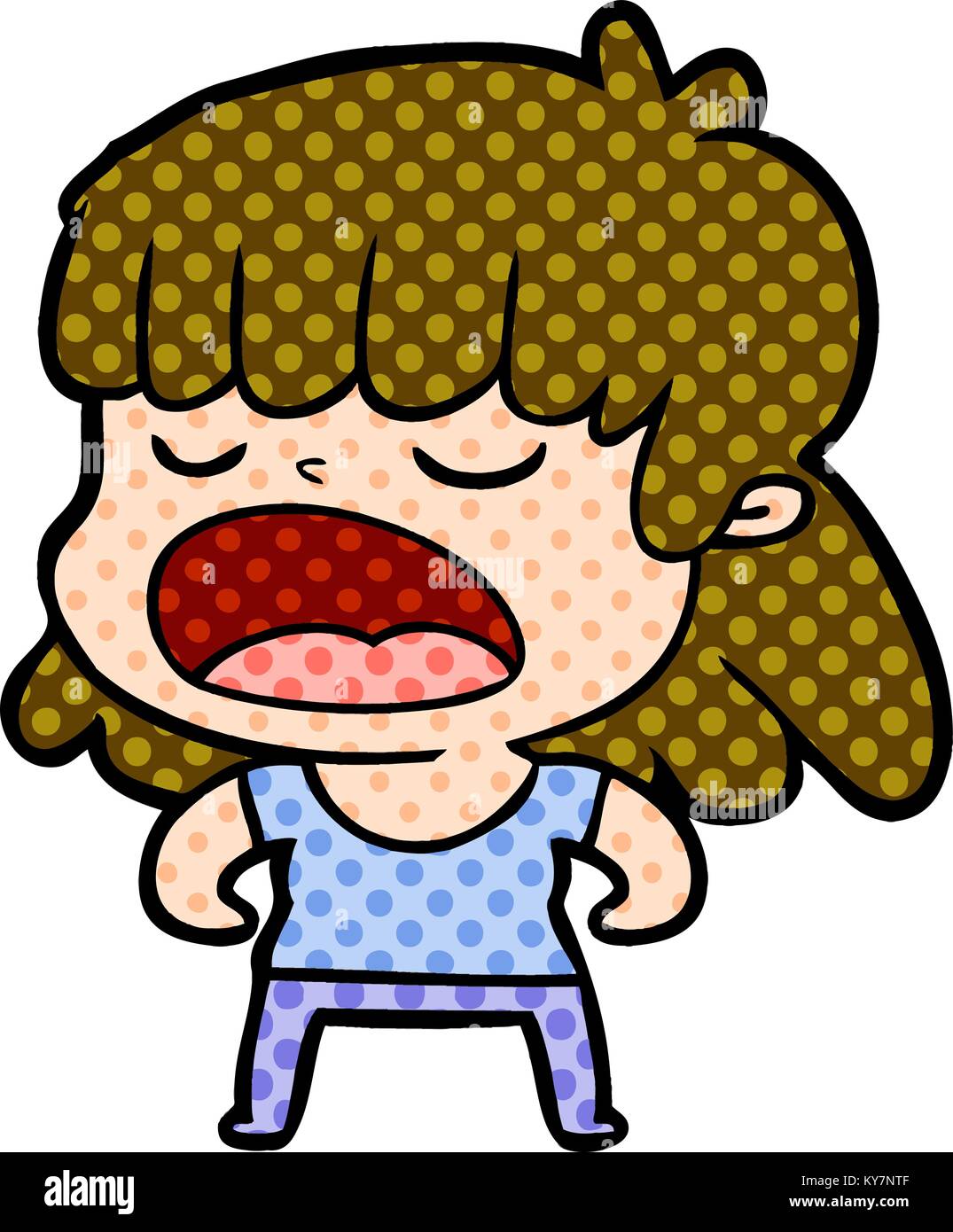 cartoon woman talking loudly Stock Vector Image & Art - Alamy