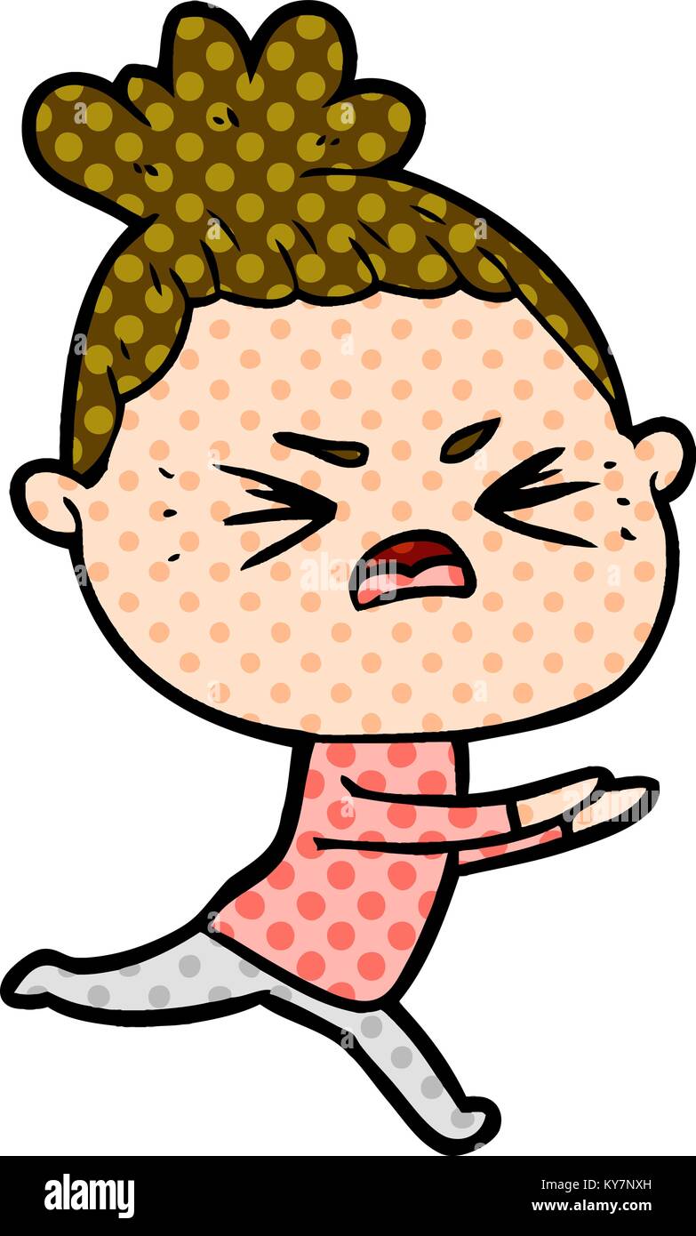 cartoon angry woman Stock Vector Image & Art - Alamy