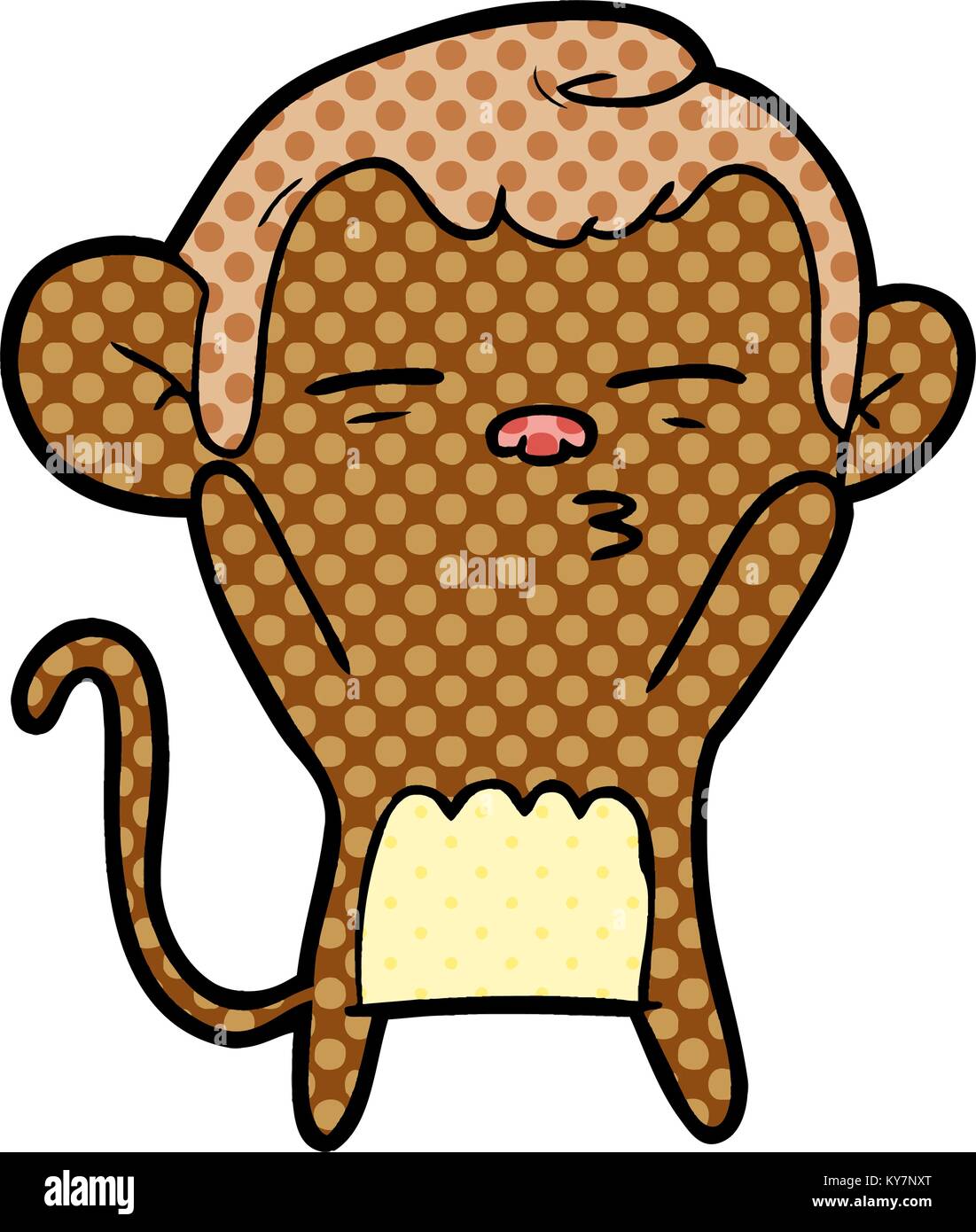 cartoon suspicious monkey Stock Vector Image & Art - Alamy