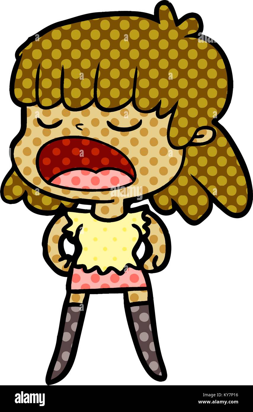 cartoon woman talking loudly Stock Vector Image & Art - Alamy