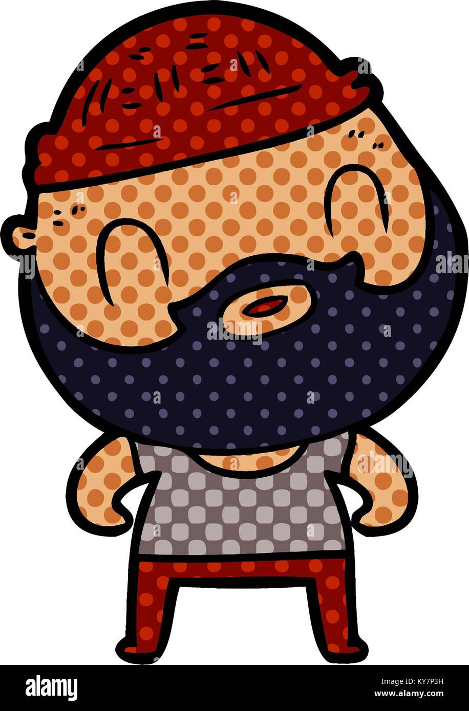 cartoon bearded man Stock Vector Image & Art - Alamy