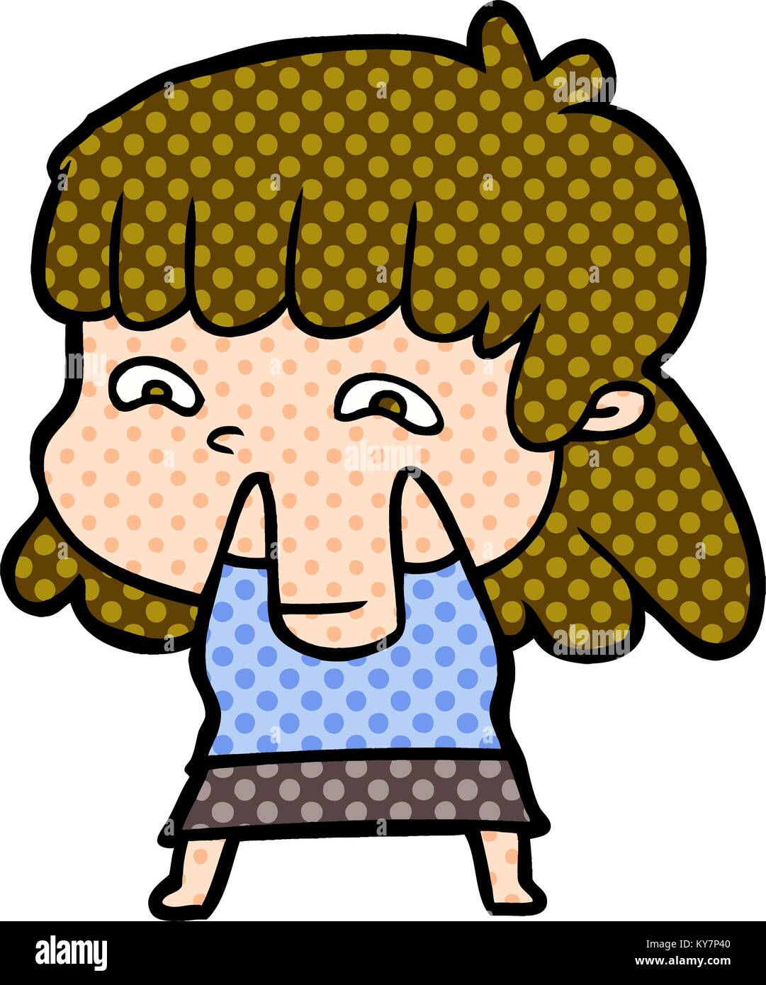 cartoon worried woman Stock Vector Image & Art - Alamy