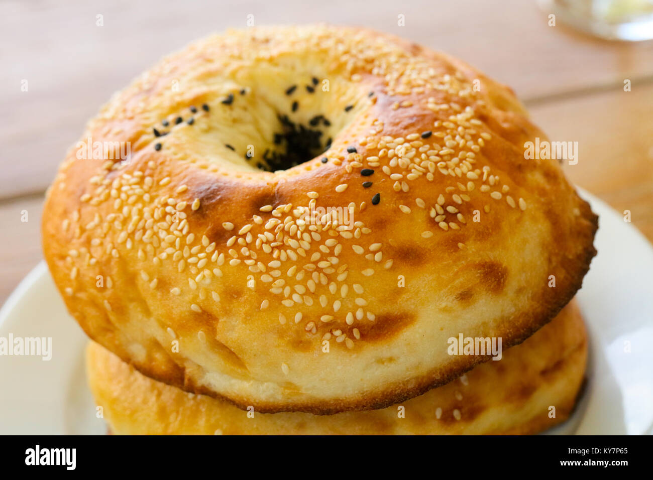 Bread with sesame seeds Stock Photo - Alamy