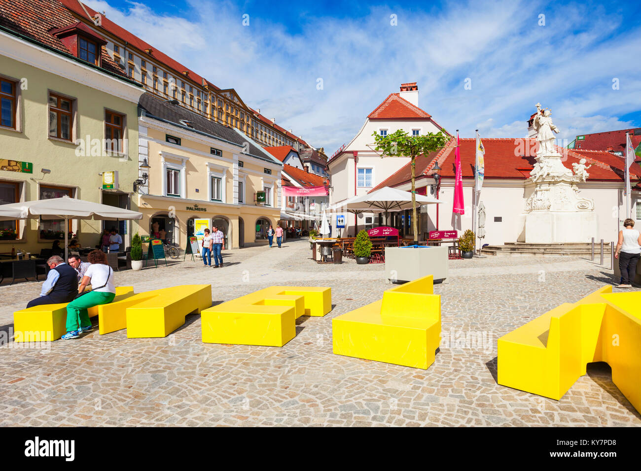 Melk town square melk abbey hi-res stock photography and images - Alamy