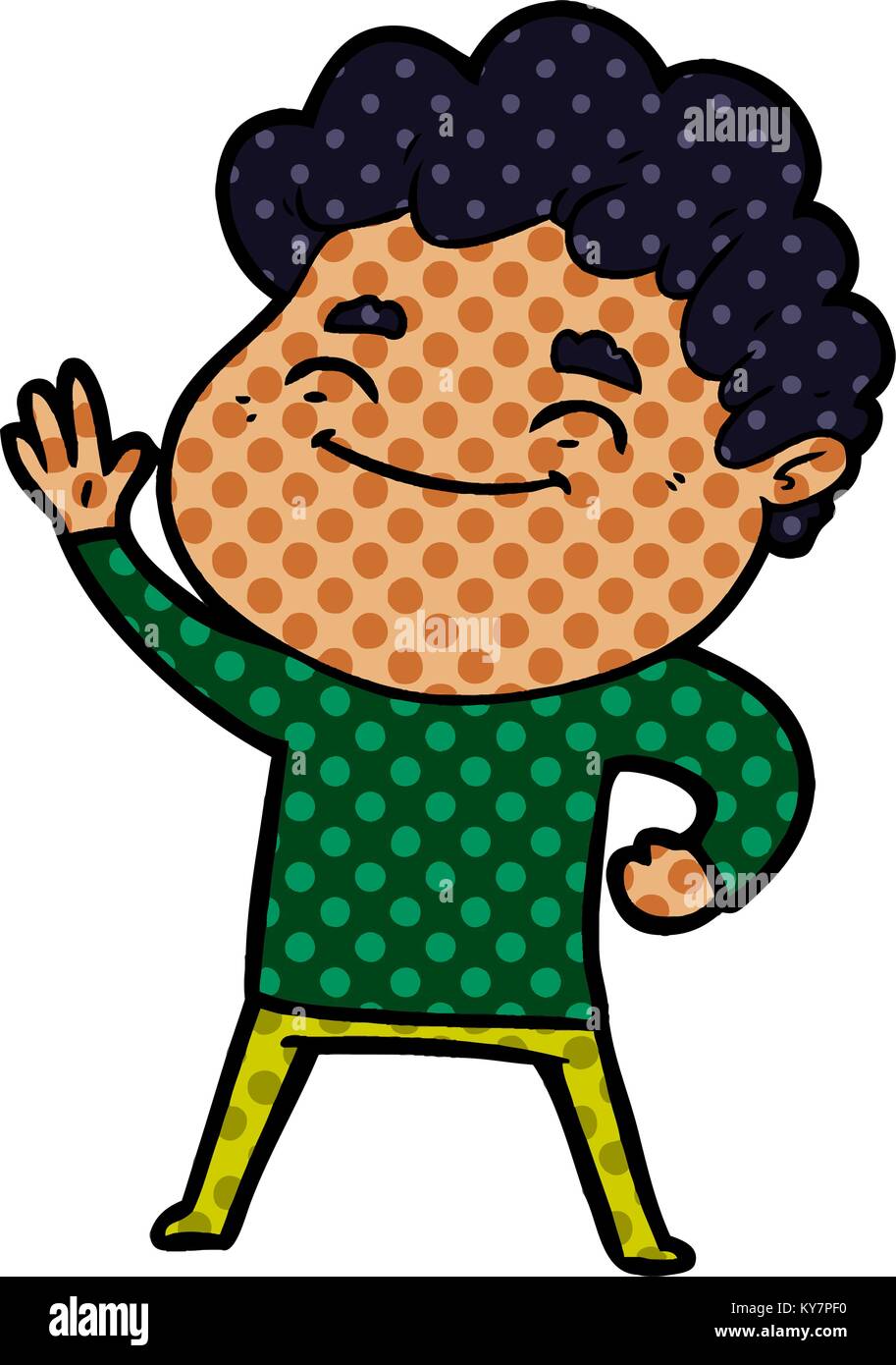 cartoon friendly man Stock Vector Image & Art - Alamy