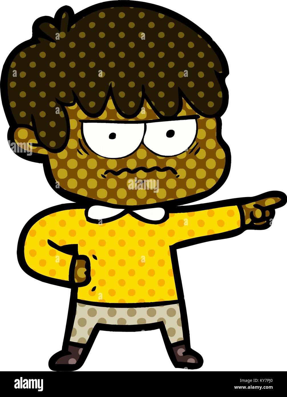 annoyed cartoon boy Stock Vector Image & Art - Alamy