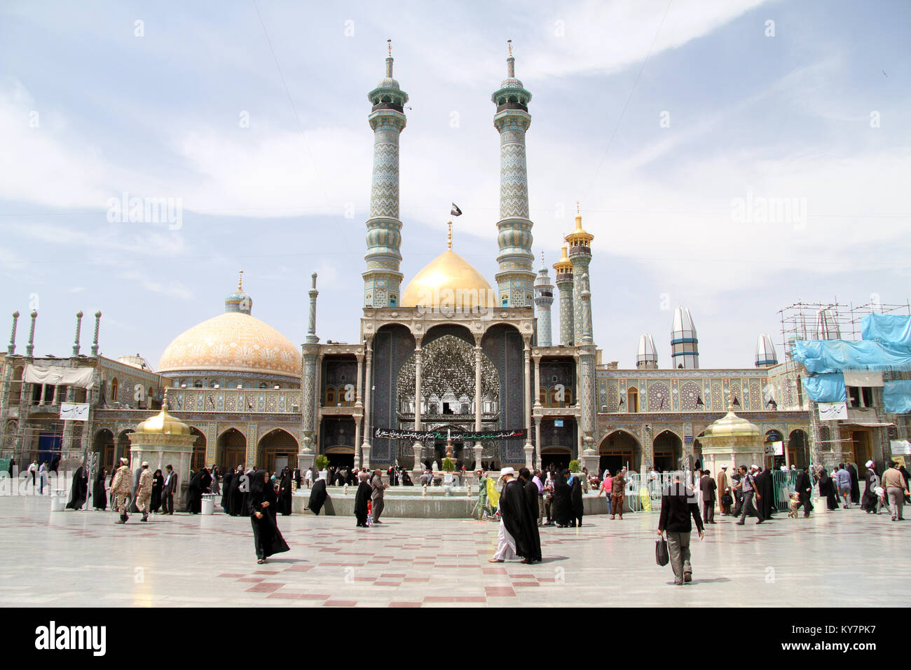 Inside Fatima mosque in Qom, Iran Stock Photo - Alamy