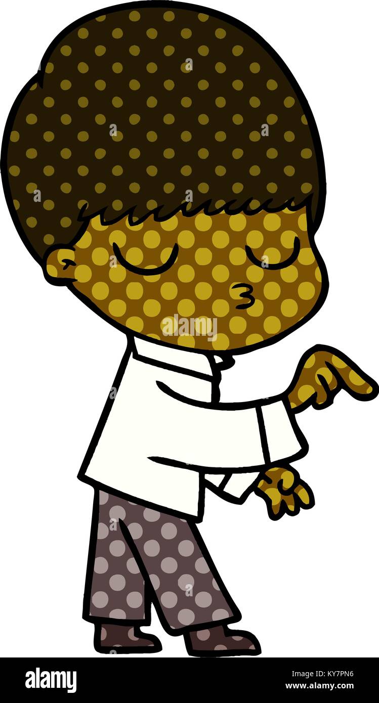 cartoon calm boy Stock Vector Image & Art - Alamy