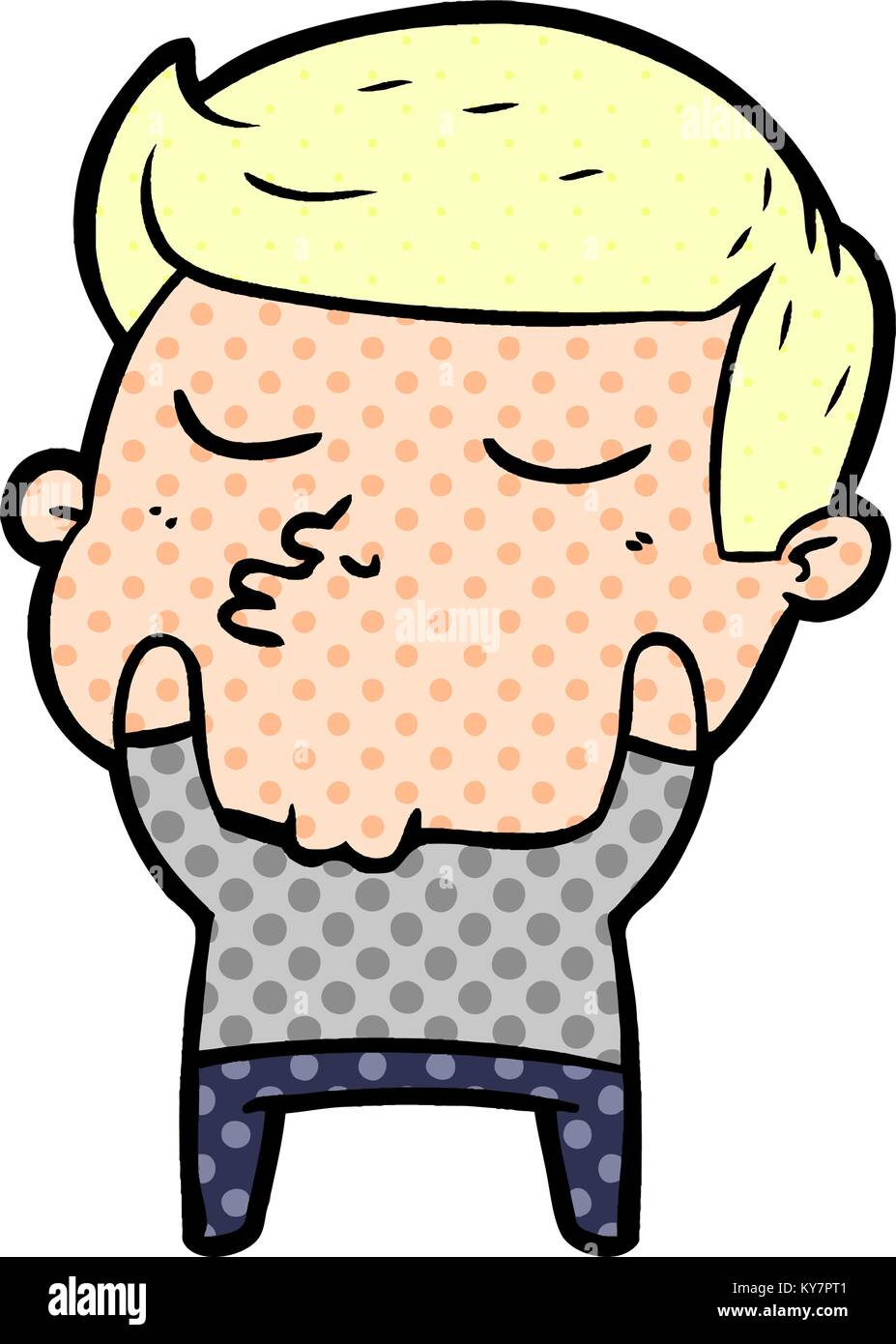 cartoon model guy pouting Stock Vector Image & Art - Alamy