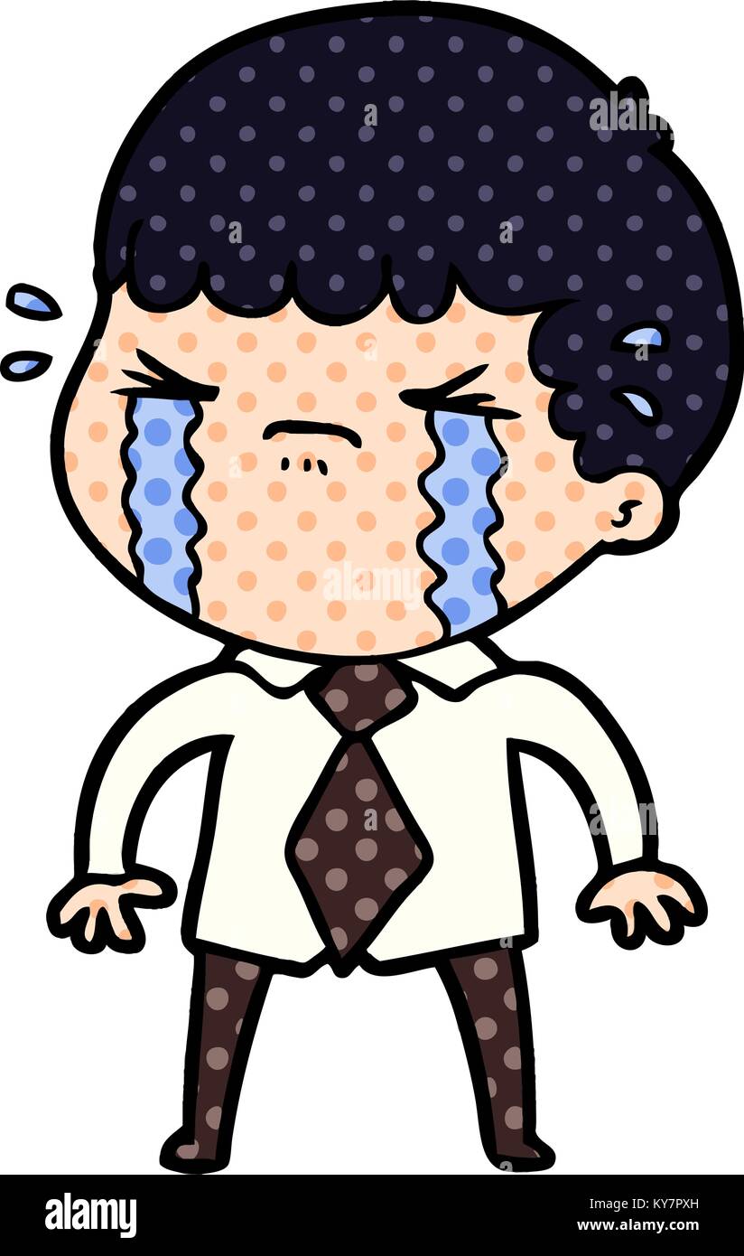 cartoon man crying Stock Vector Image & Art - Alamy
