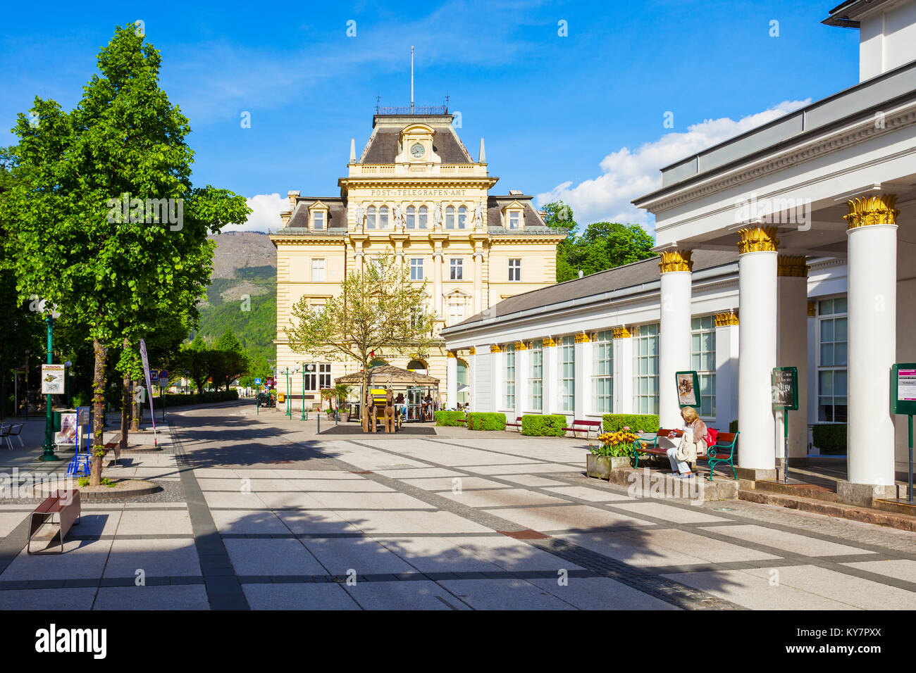 BAD ISCHL, AUSTRIA - MAY 16, 2017: Post and Telegraph Building in the ...