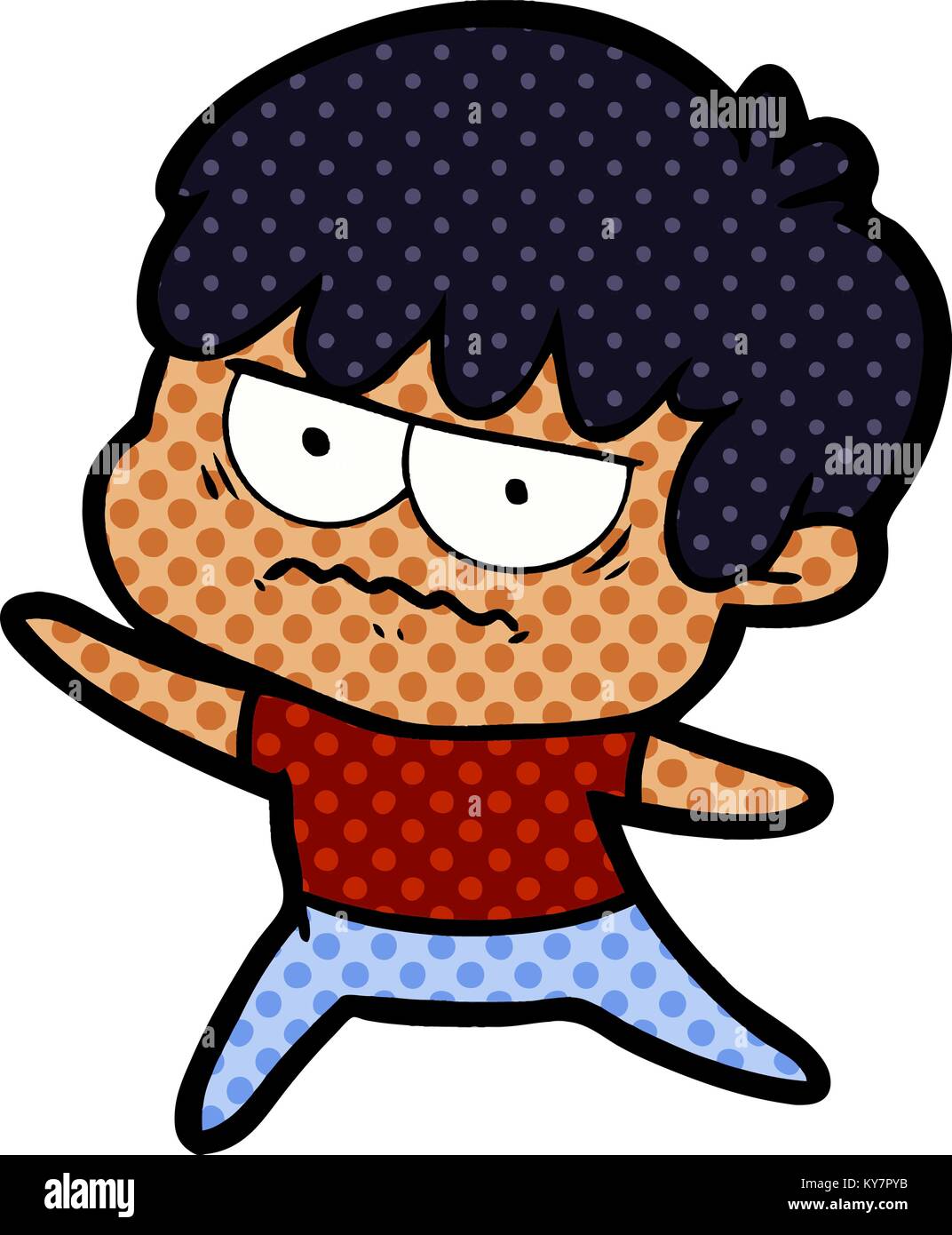 annoyed cartoon boy Stock Vector Image & Art - Alamy