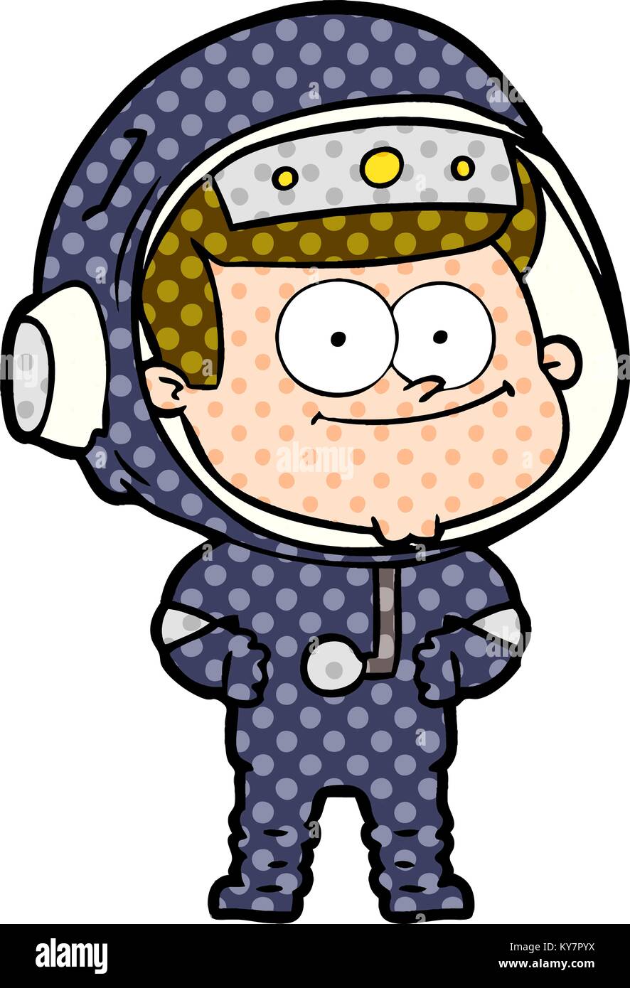 happy astronaut cartoon Stock Vector Image & Art - Alamy