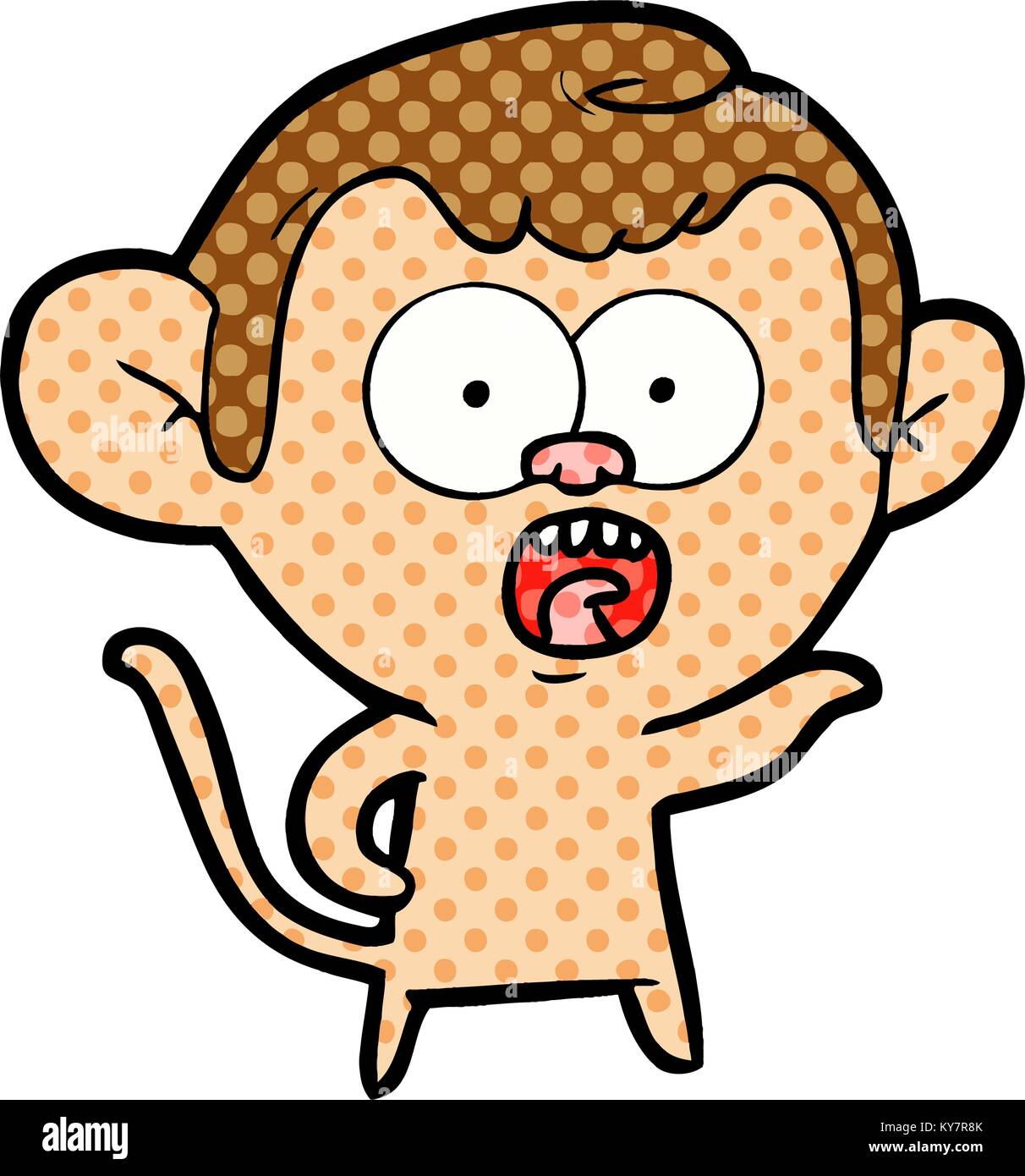 cartoon shocked monkey Stock Vector Image & Art - Alamy