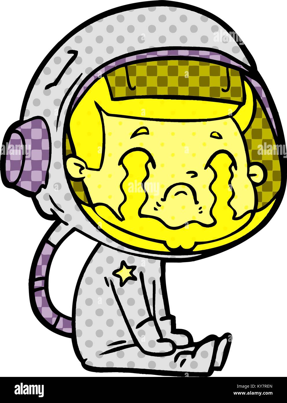 cartoon crying astronaut Stock Vector Image & Art - Alamy