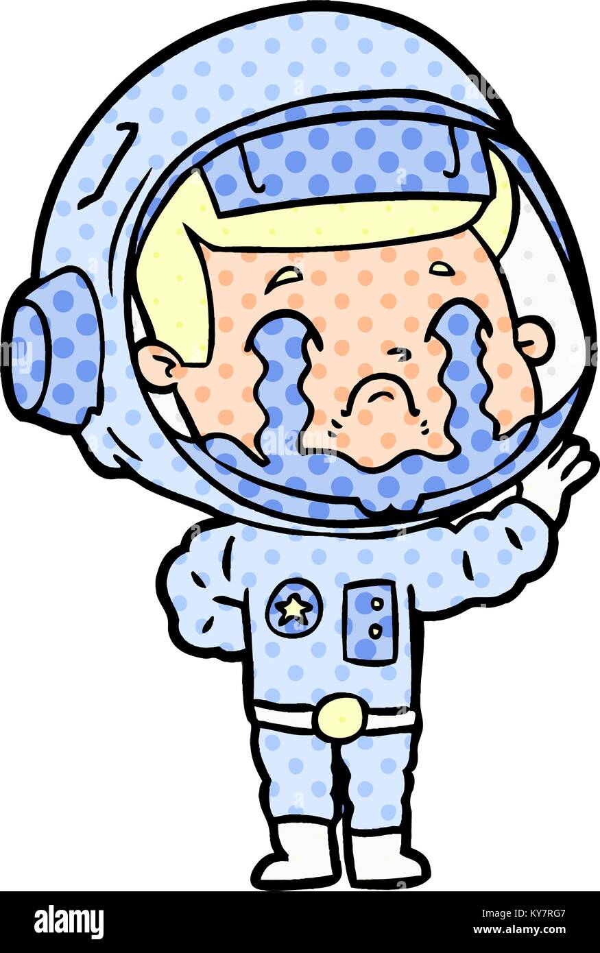 cartoon crying astronaut Stock Vector Image & Art - Alamy