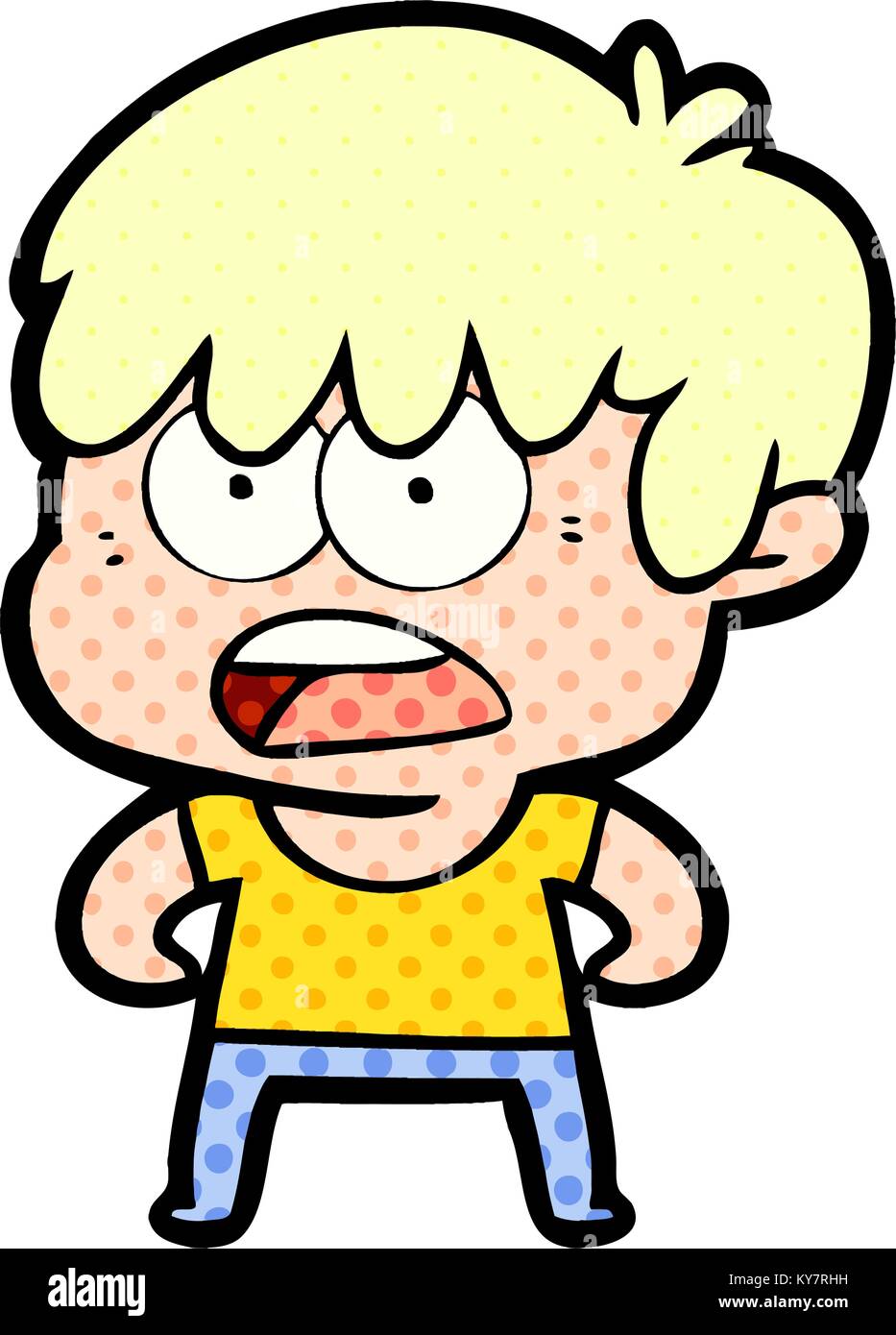 worried cartoon boy Stock Vector Image & Art - Alamy