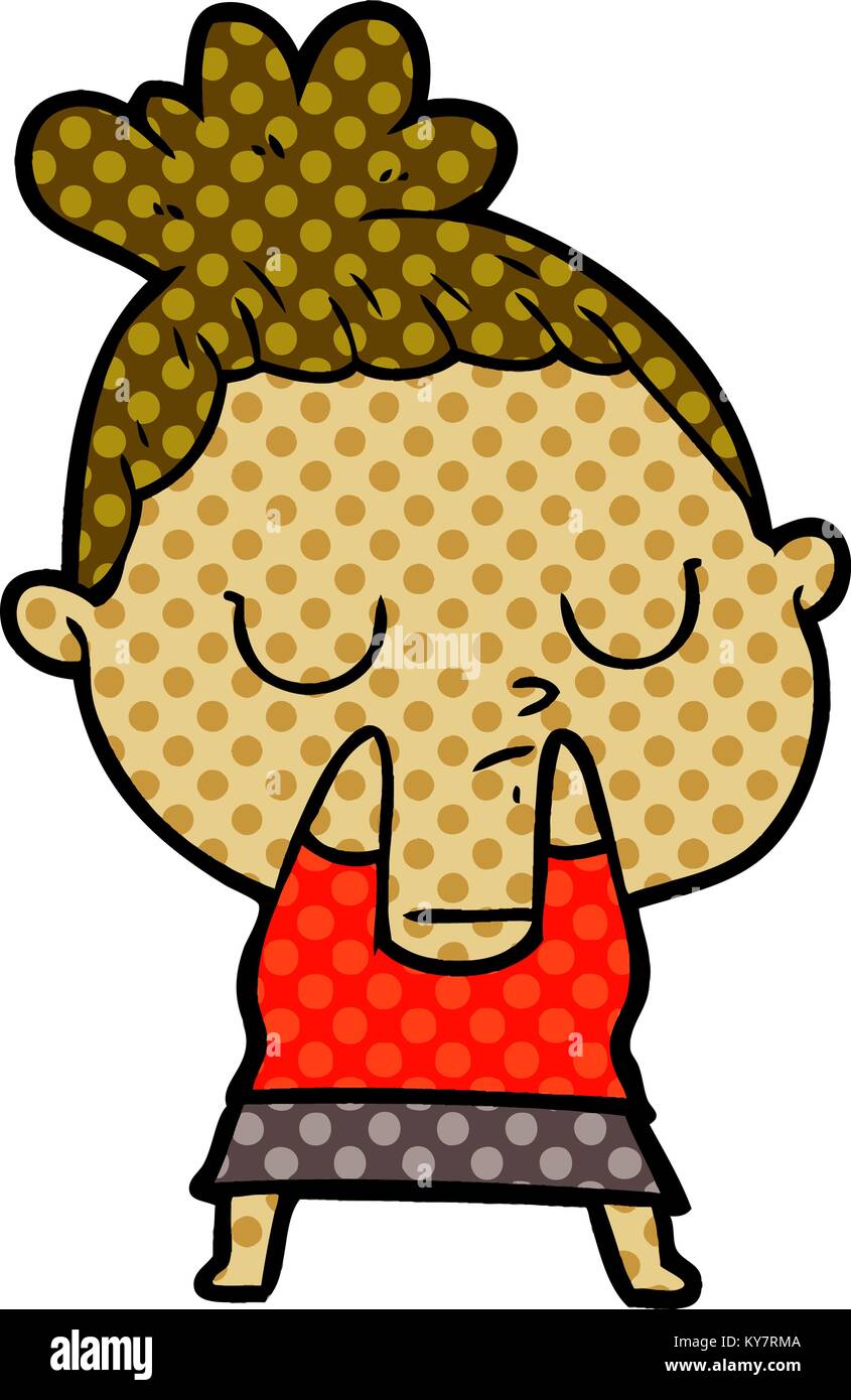 cartoon calm woman Stock Vector Image & Art - Alamy