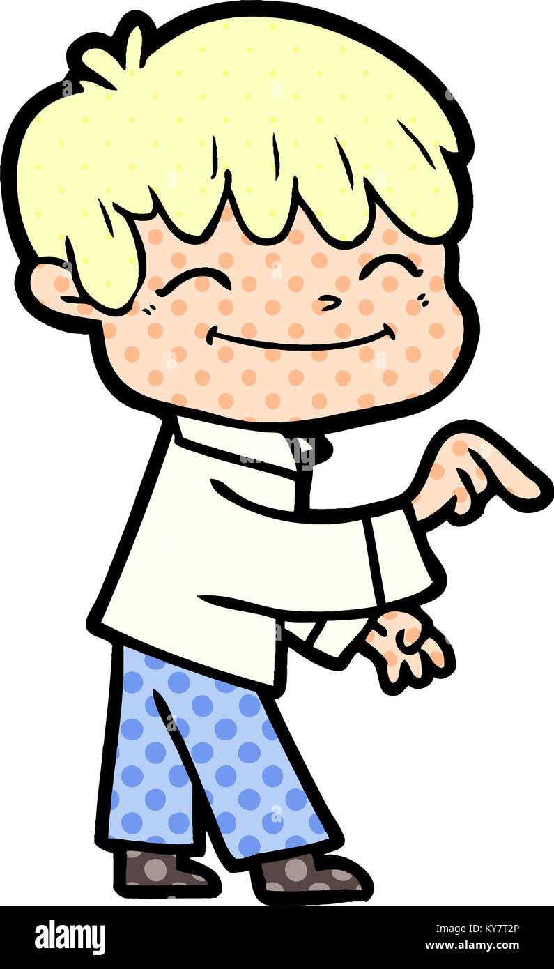 cartoon happy boy Stock Vector Image & Art - Alamy