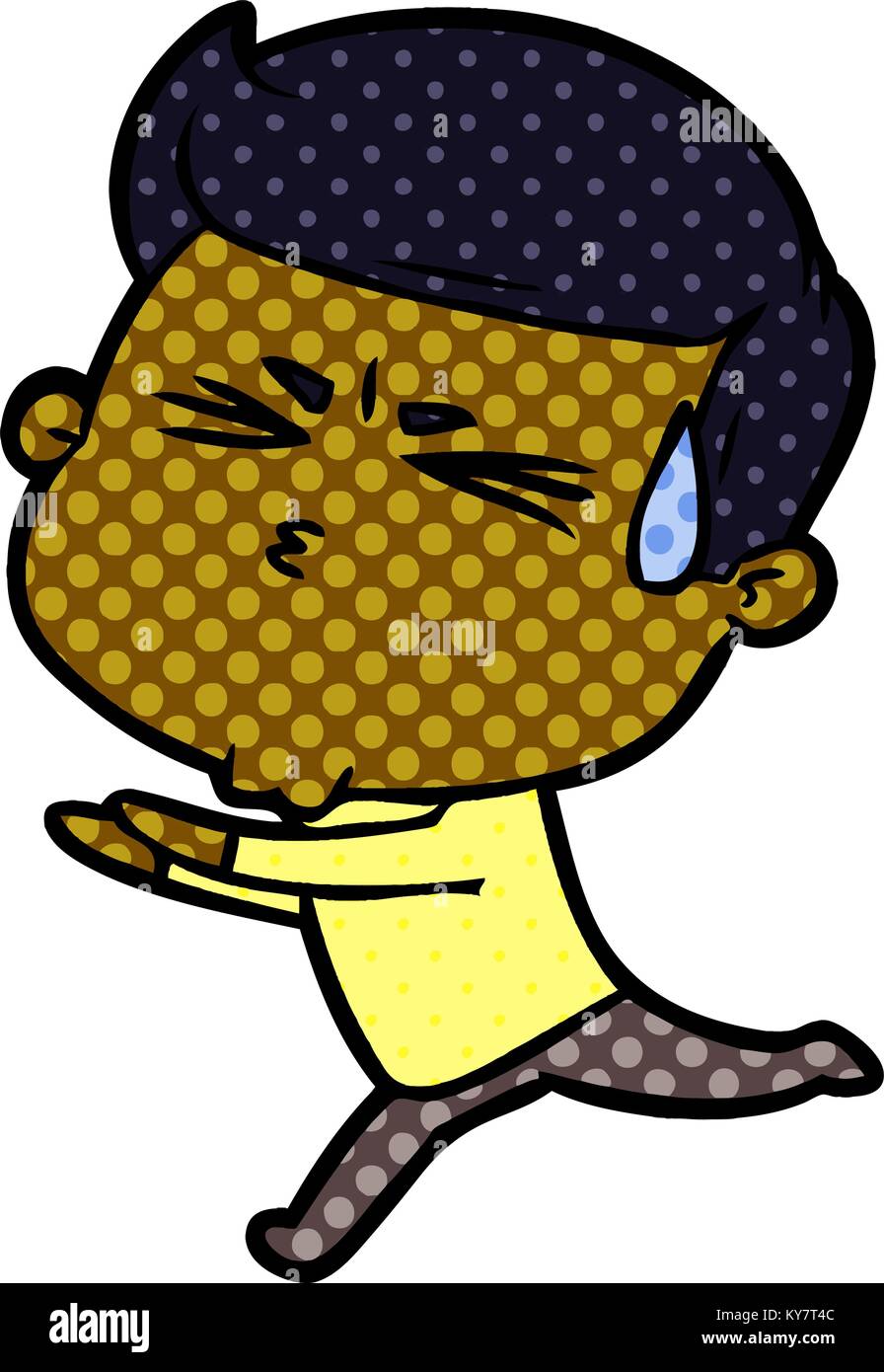 cartoon man sweating Stock Vector Image & Art - Alamy