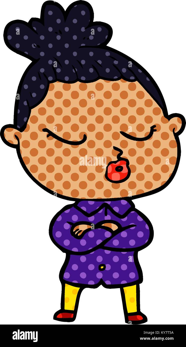 cartoon calm woman Stock Vector Image & Art - Alamy