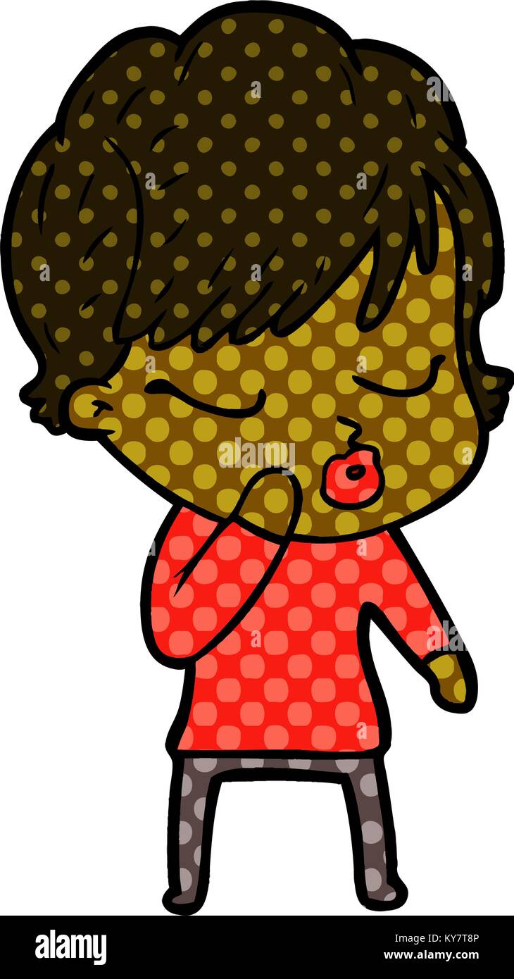 cartoon woman with eyes shut Stock Vector Image & Art - Alamy