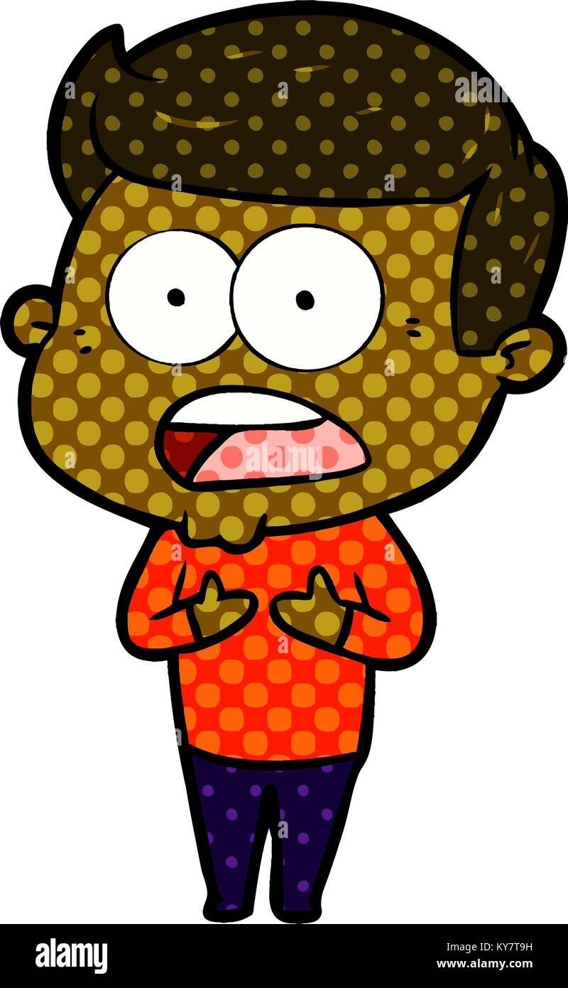 cartoon shocked man Stock Vector Image & Art - Alamy