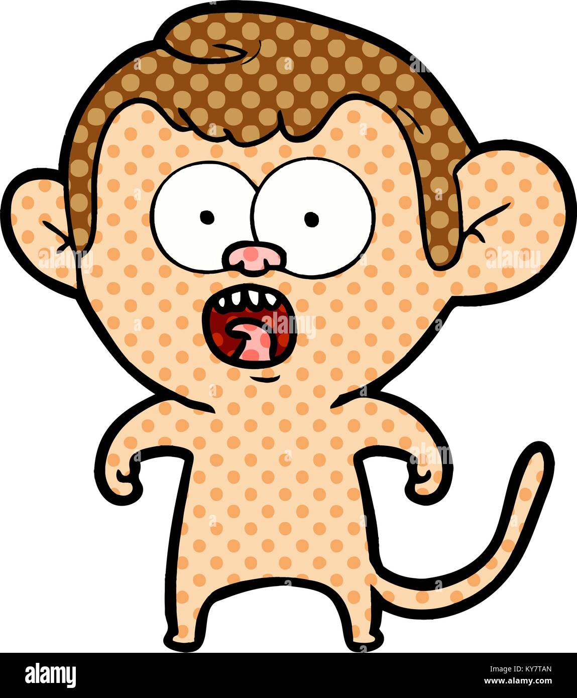 cartoon shocked monkey Stock Vector Image & Art - Alamy