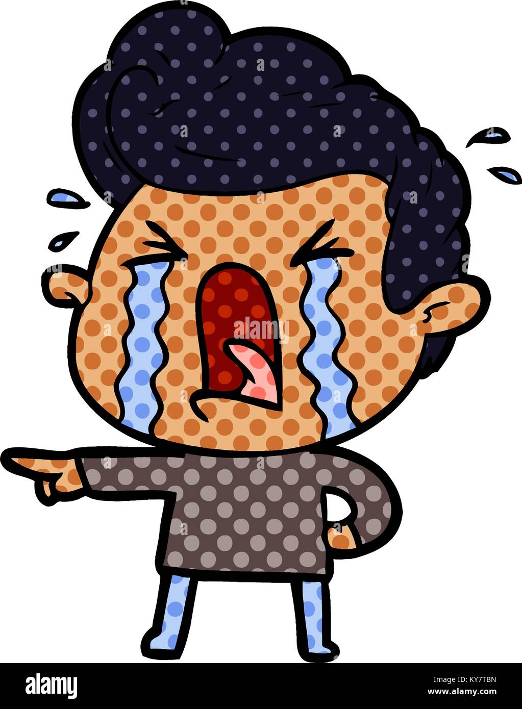 cartoon crying man Stock Vector Image & Art - Alamy