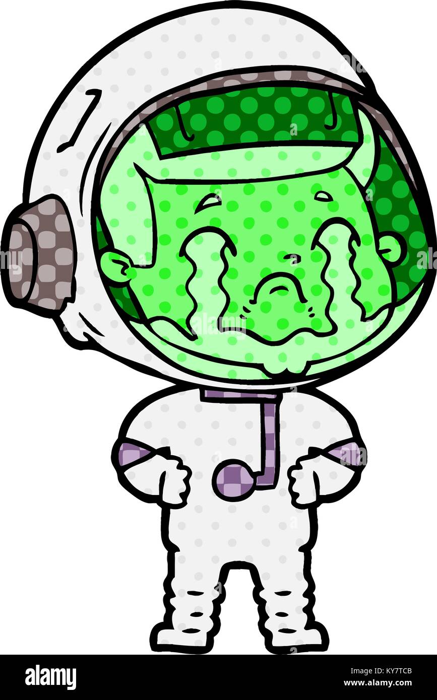cartoon crying astronaut Stock Vector Image & Art - Alamy