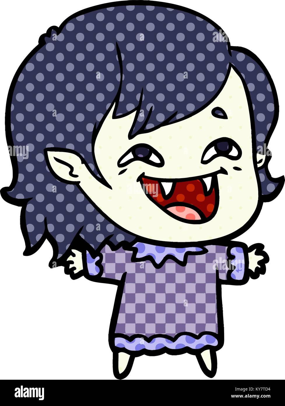 cartoon laughing vampire girl Stock Vector Image & Art - Alamy