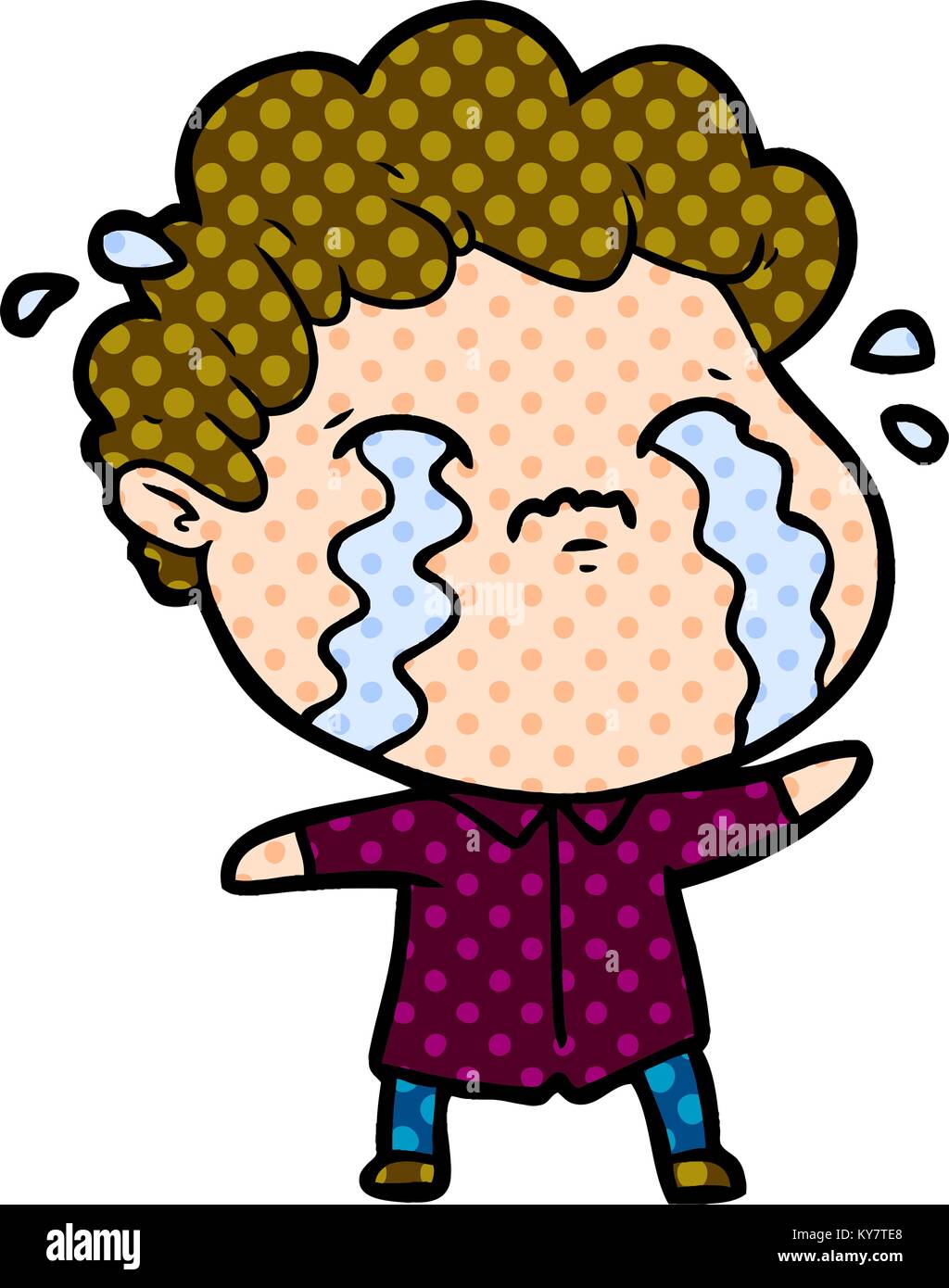 cartoon man crying Stock Vector Image & Art - Alamy