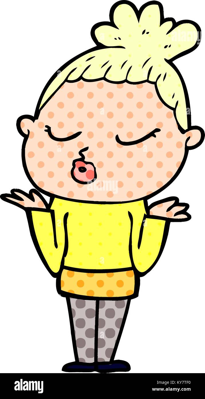 cartoon calm woman Stock Vector Image & Art - Alamy