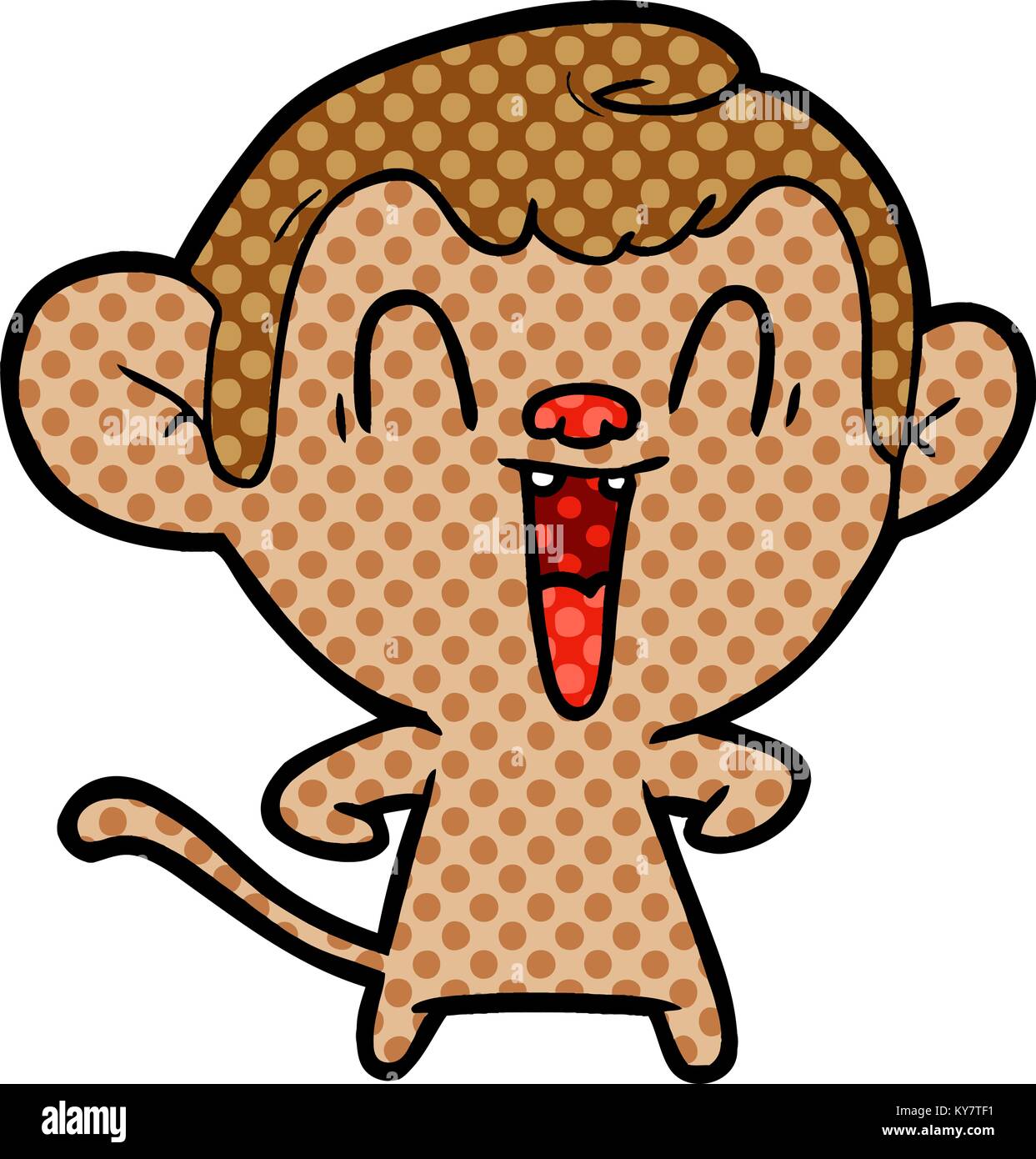 cartoon laughing monkey Stock Vector Image & Art - Alamy