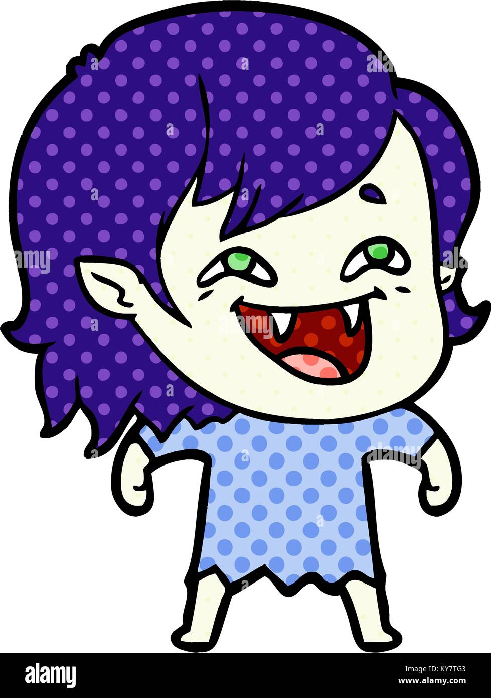 cartoon laughing vampire girl Stock Vector Image & Art - Alamy