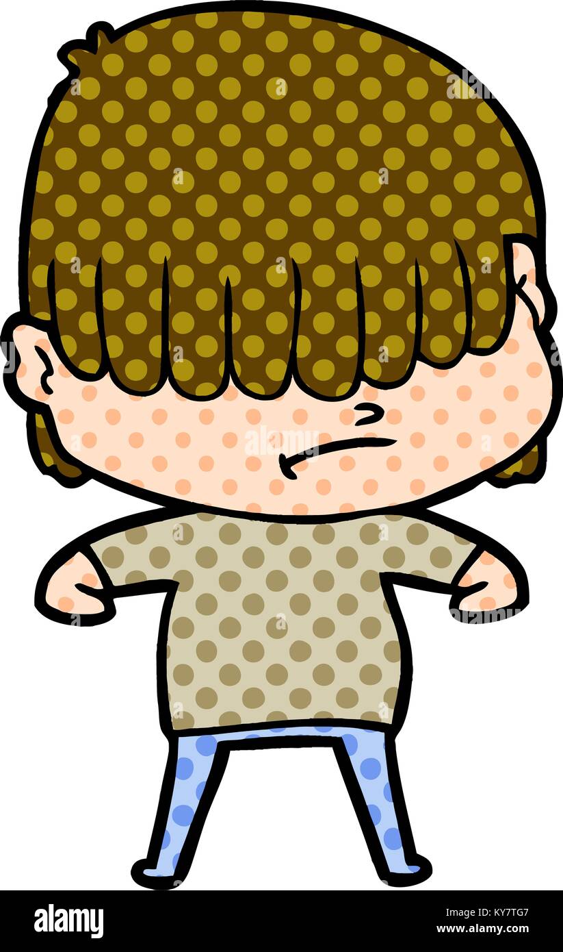 cartoon boy with untidy hair Stock Vector Image & Art - Alamy