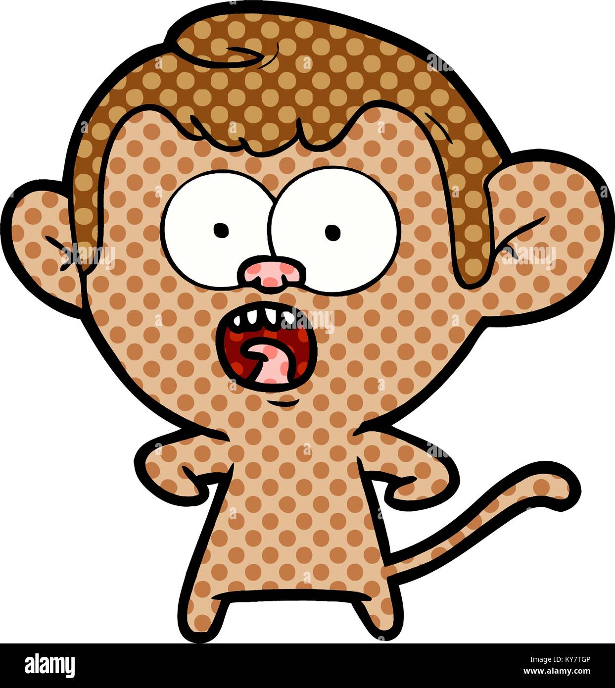 cartoon shocked monkey Stock Vector Image & Art - Alamy