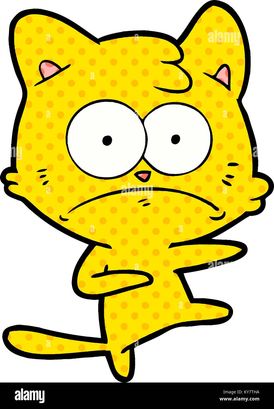 cartoon nervous cat Stock Vector Image & Art - Alamy