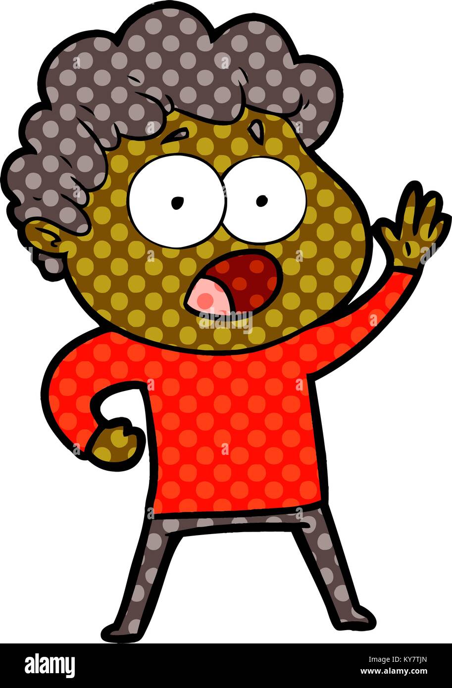 cartoon man gasping in surprise Stock Vector Image & Art - Alamy