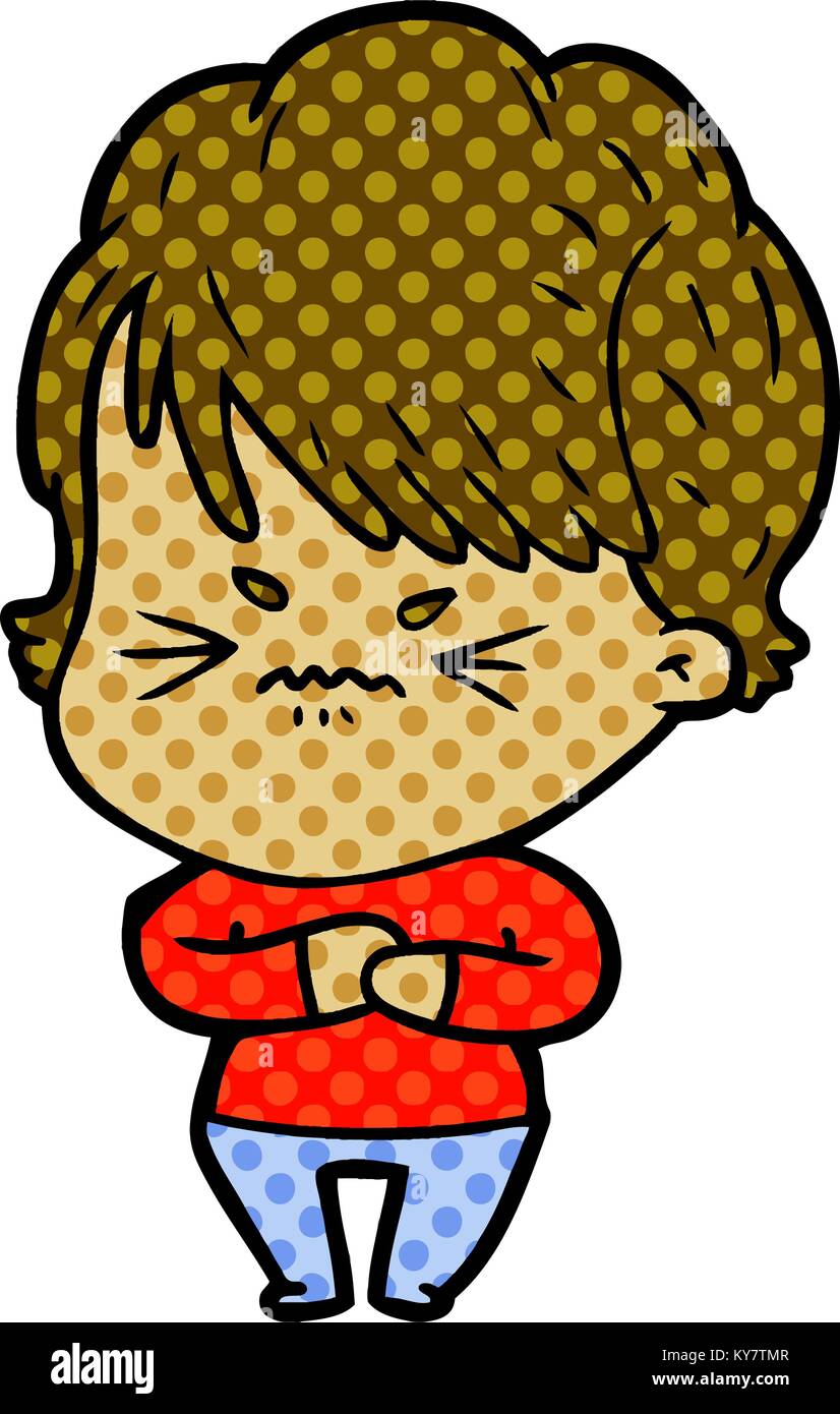 cartoon frustrated woman Stock Vector Image & Art - Alamy